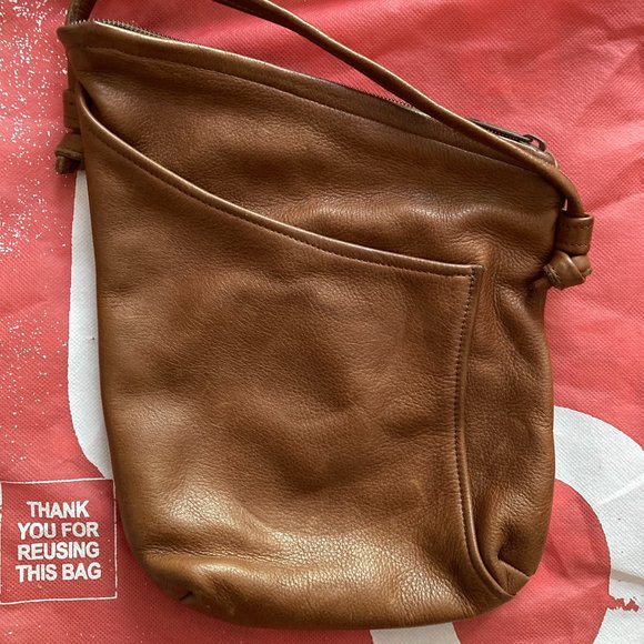 Bags | Thomas Leathers Brown Asymmetrical Crossbody Bag | Poshmark